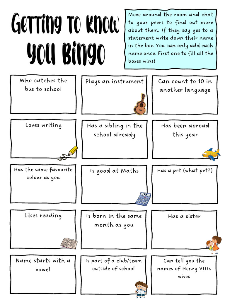 Peer Interaction Bingo Game | PDF