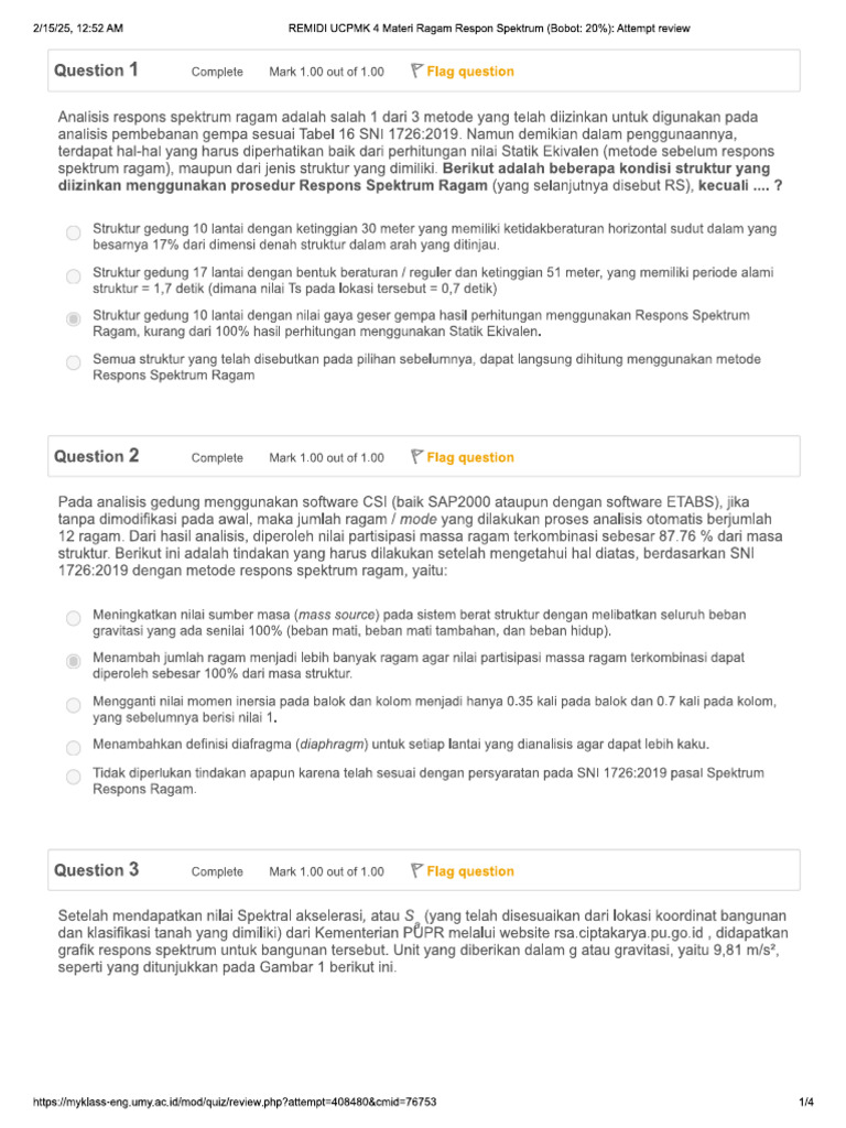 Remed Ucp 4 Gempa | PDF