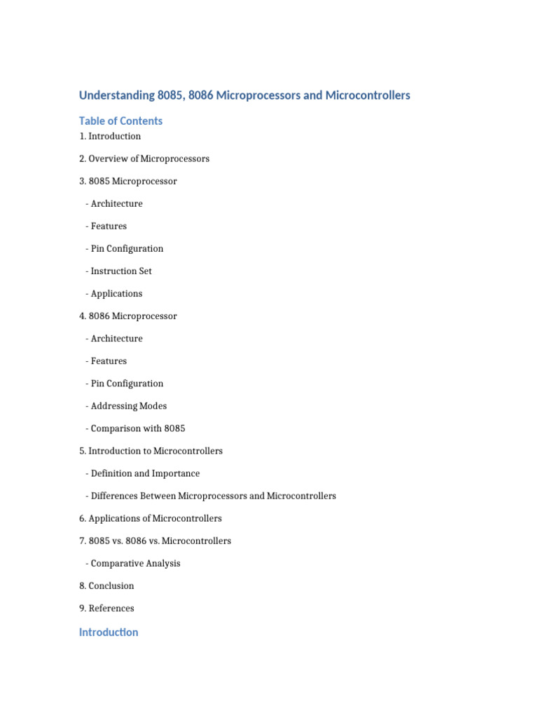 8085 8086 Microprocessors Microcontrollers Assignment | PDF | Microprocessor | Microcontroller