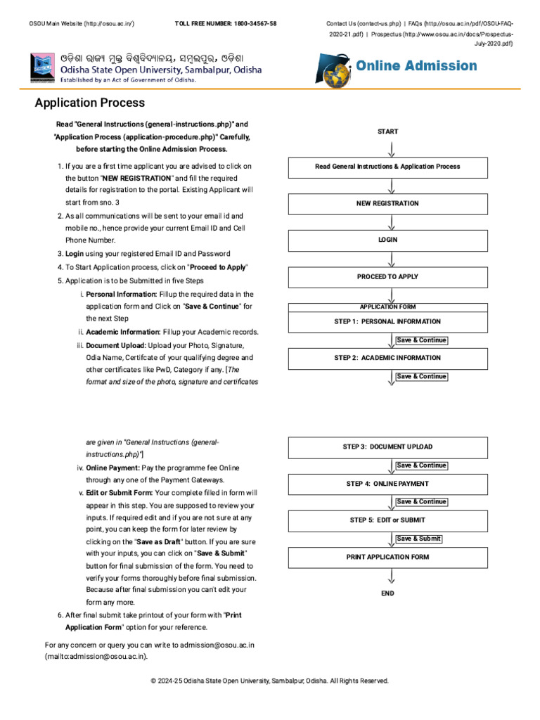 Application Process - Online Admission OSOU | PDF | Computing