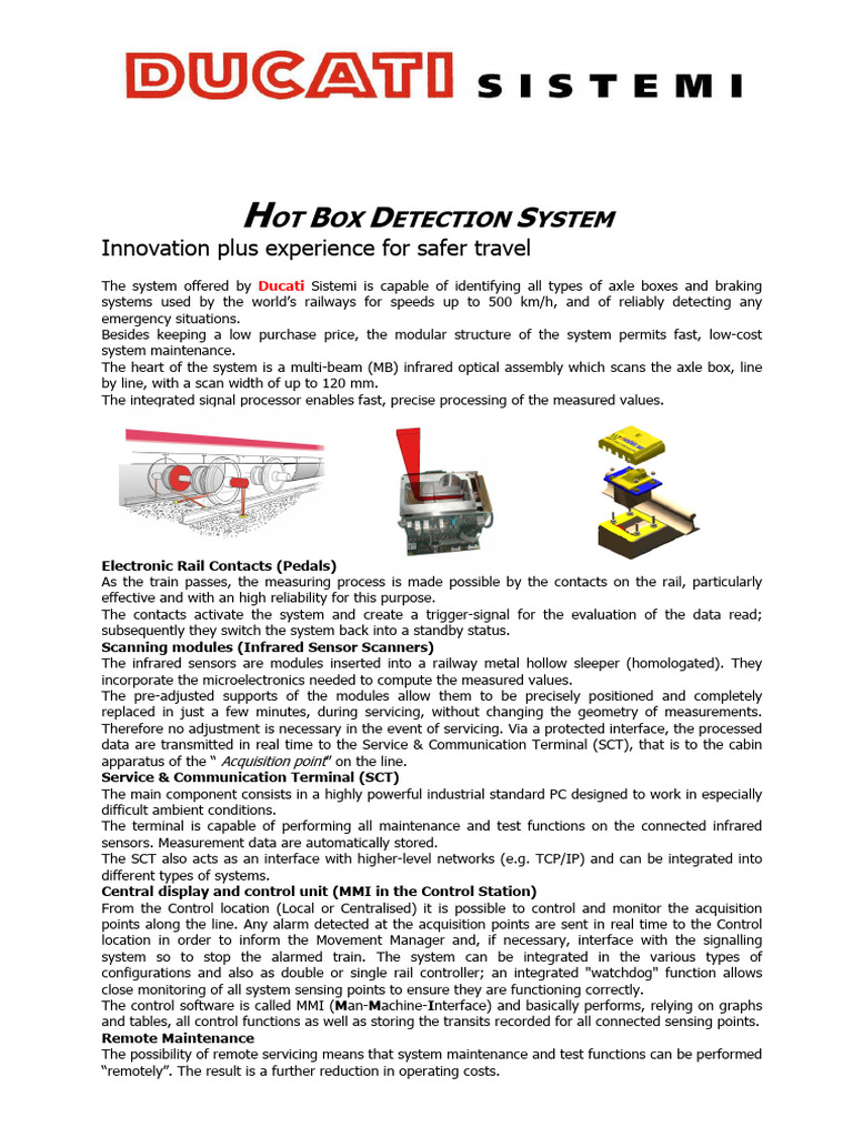 Hot Box Detection System Overview | PDF | Image Scanner | Sensor