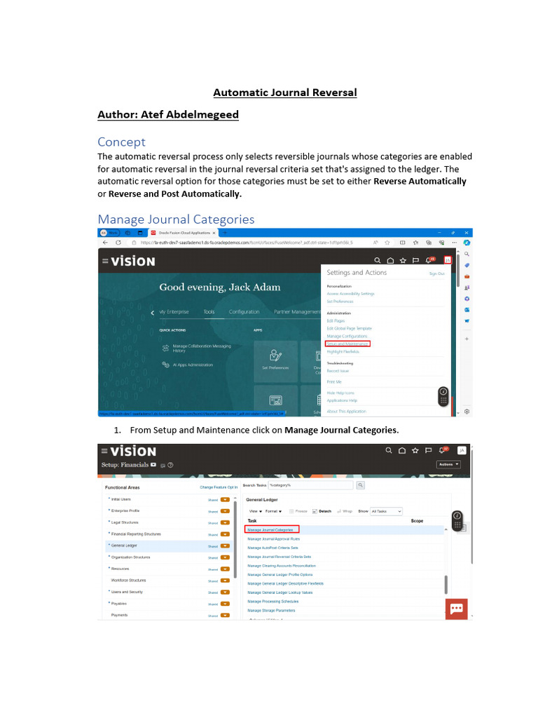 AutomaticJournal Reversal | PDF