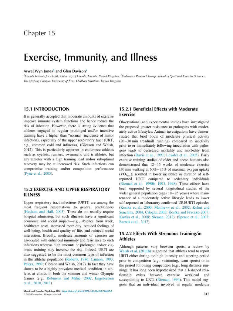 Exercise, Immunity, and Illness (2019) | PDF | Innate Immune System ...