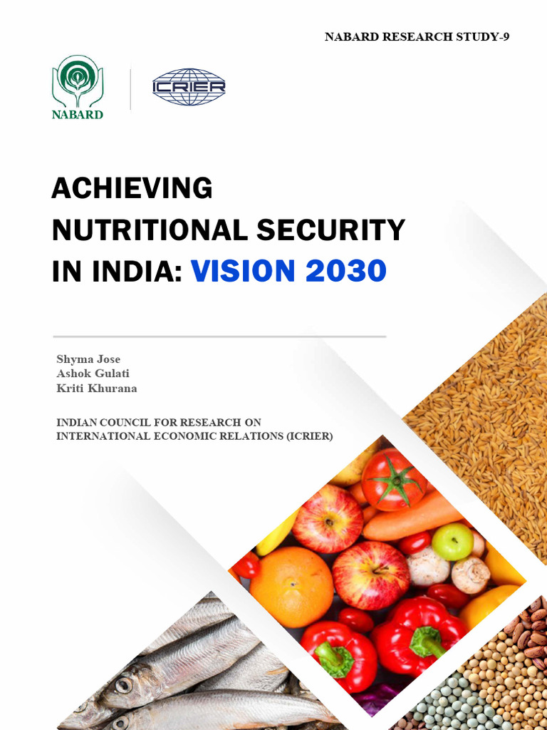 Achieving Nutritional Security in India-Vision 2030 | PDF | Food ...