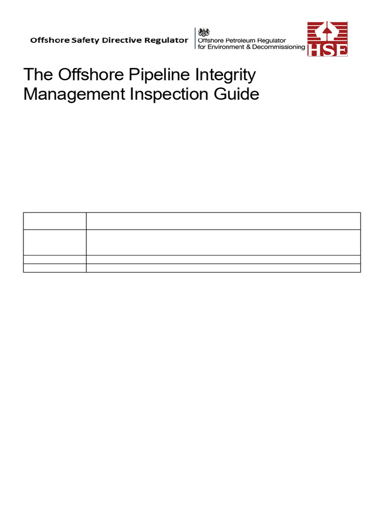 Offshore Pipeline Integrity Inspection Guide | PDF | Emergency ...
