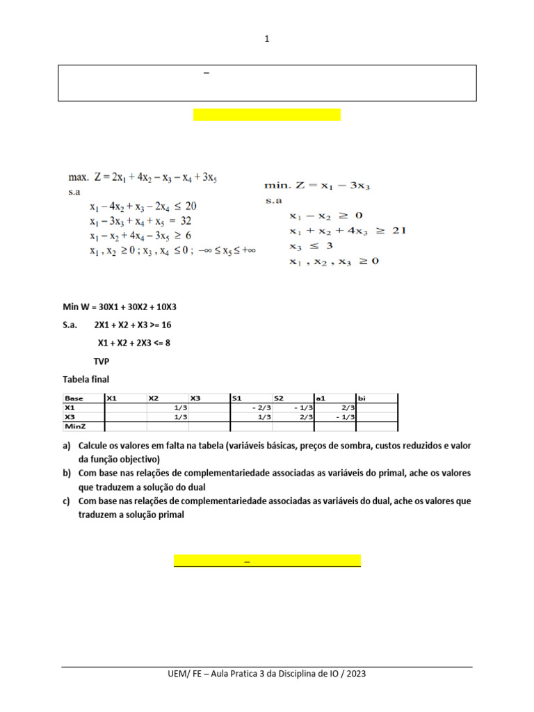 Análise de Sensibilidade em PPL | PDF