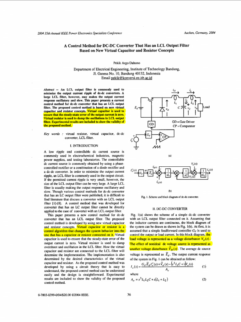 AAA - Control Method For d2d Converter That Has An LCL Output Filte ...