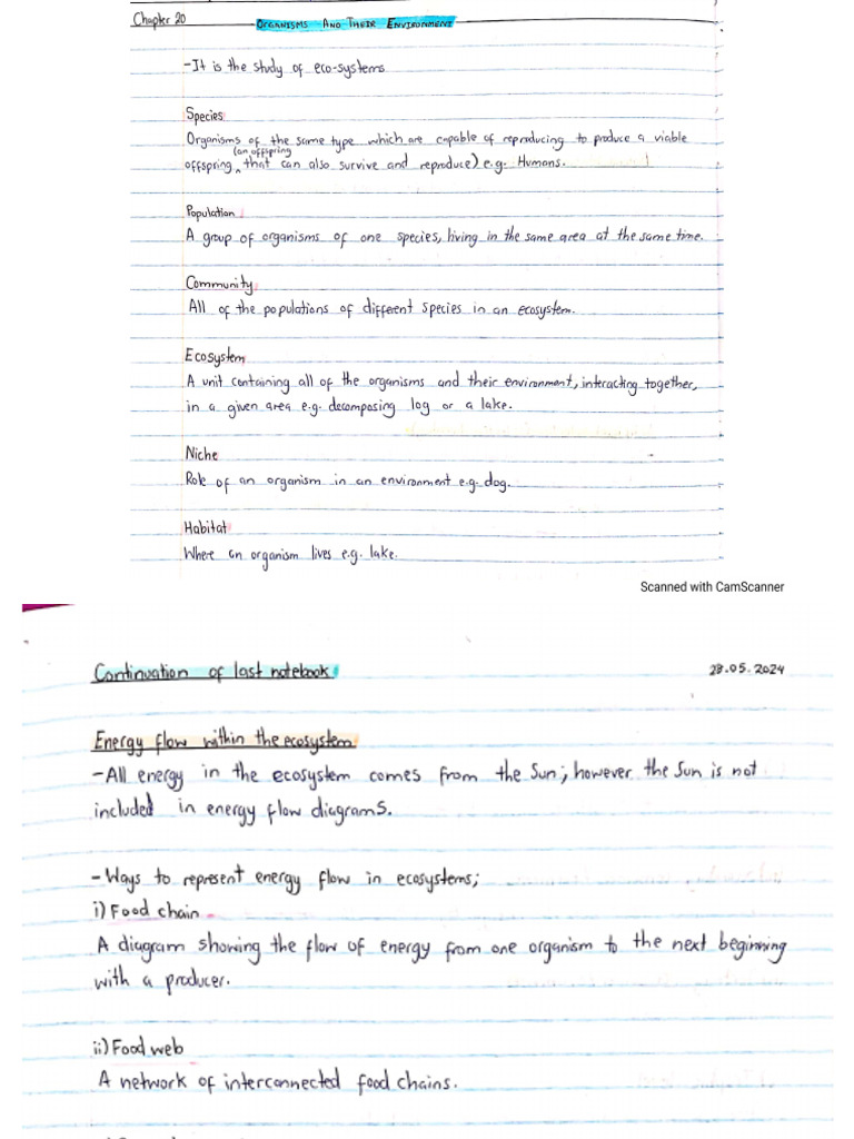 Organisms and Humans and Their Environments | PDF