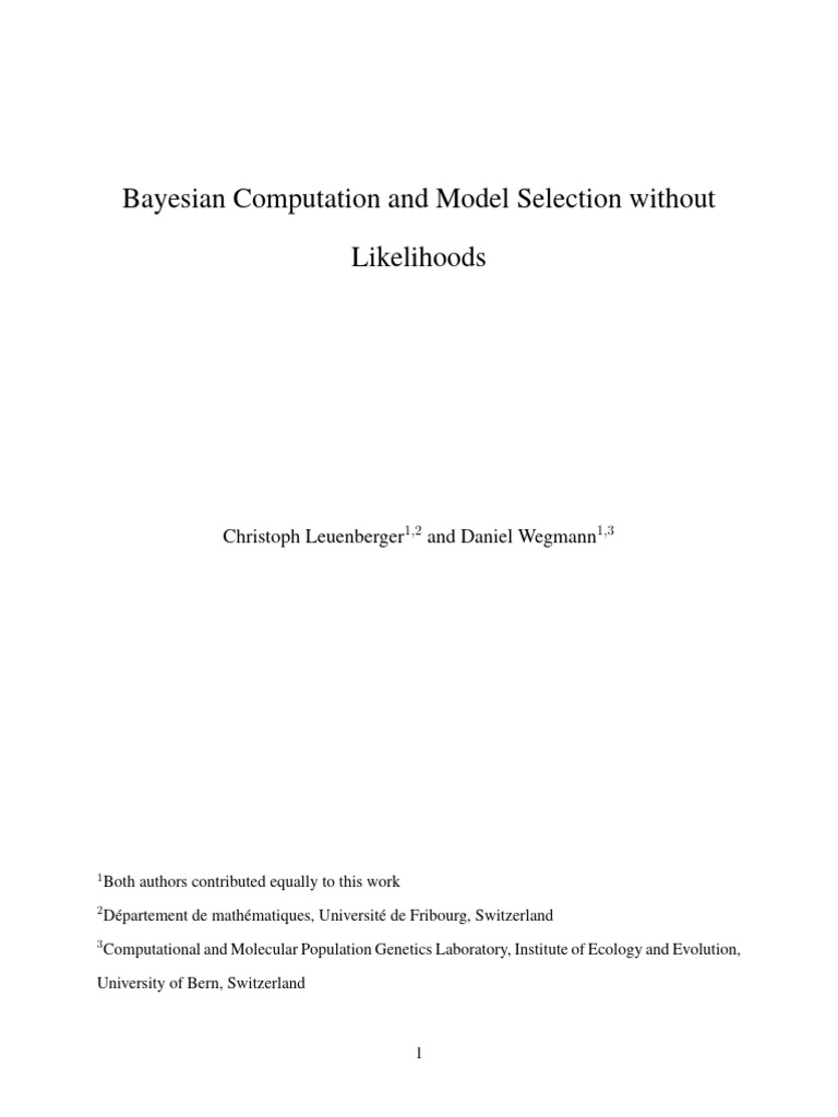 Bayesian Computation And Model Selection Without Pdf Ordinary Least Squares Linear Regression