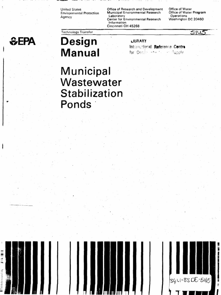 Municipal Wastewater Pond Design Manual | PDF | Sewage Treatment ...
