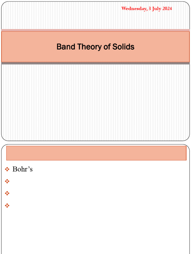Band Theory of Solid - Birendra | PDF