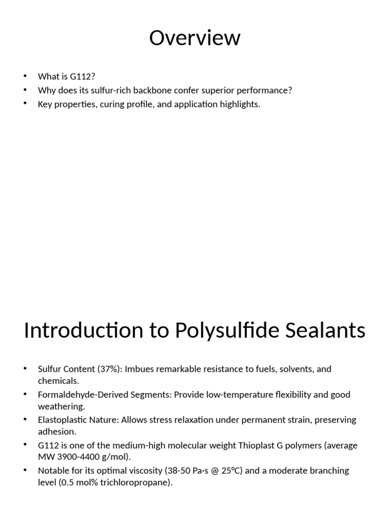 Thioplast G112 Presentation-3 | PDF | Materials | Materials Science