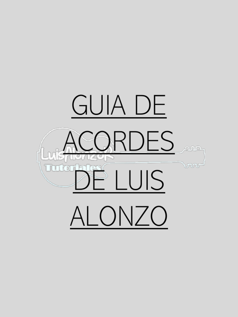 Guia de Acordes Por Luis Alonzo | PDF