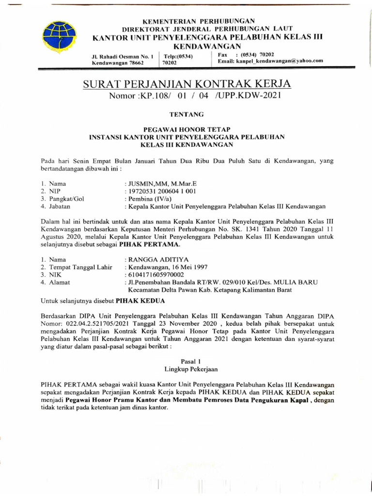 SPT dan SPK 2021 | PDF