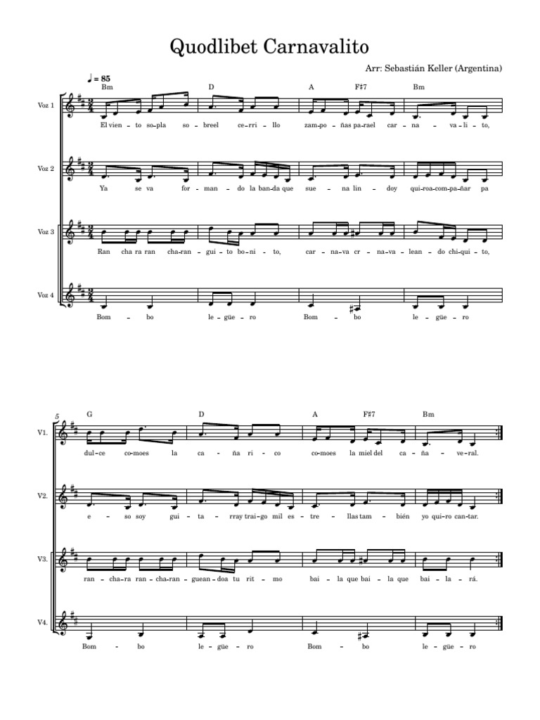 Quodlibet Carnavalito | PDF