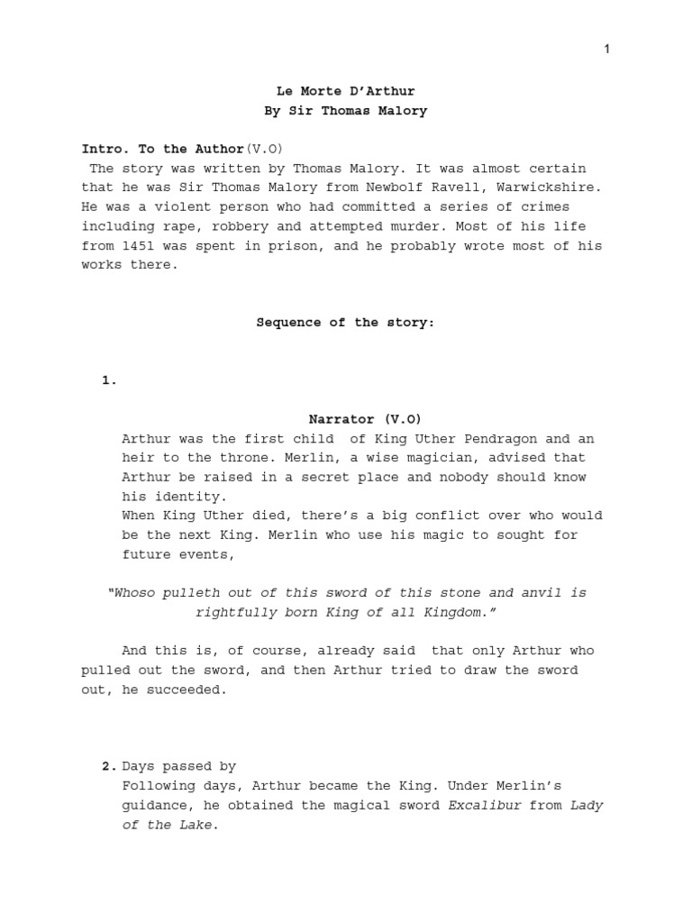 The Death of King Arthur | PDF | Lancelot | Guinevere