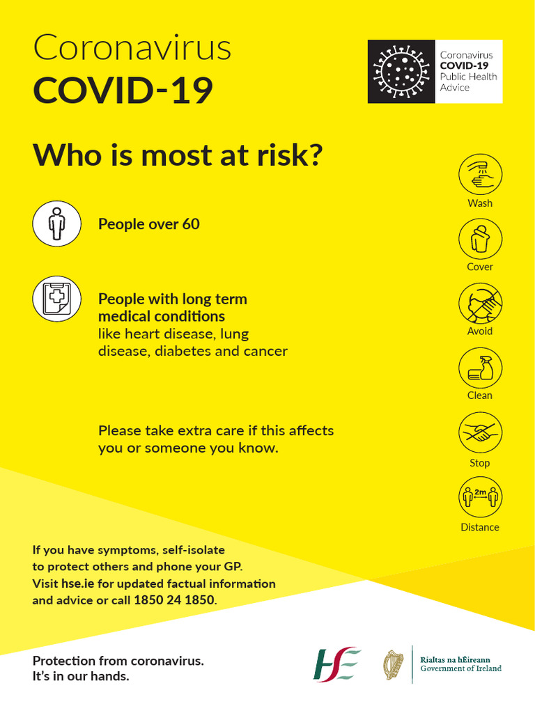 Covid 19 Who Is at Risk A4 Poster | PDF