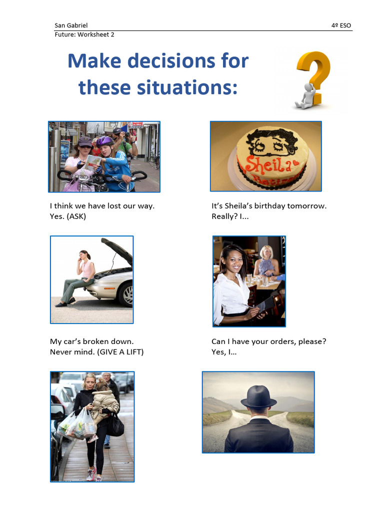 Worksheet 2 Sudden Decisions | PDF