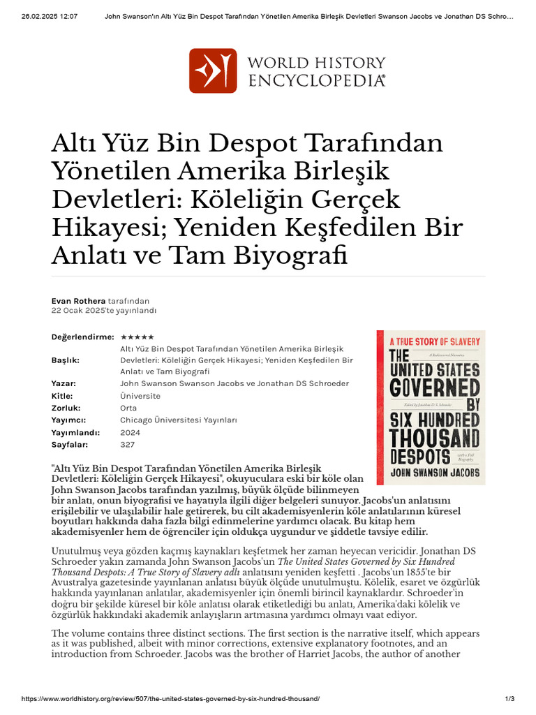 John Swanson'ın Altı Yüz Bin Despot Tarafından Yönetilen Amerika ...