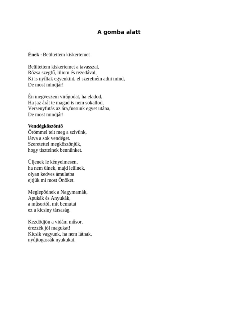 A Gomba Alatt | PDF