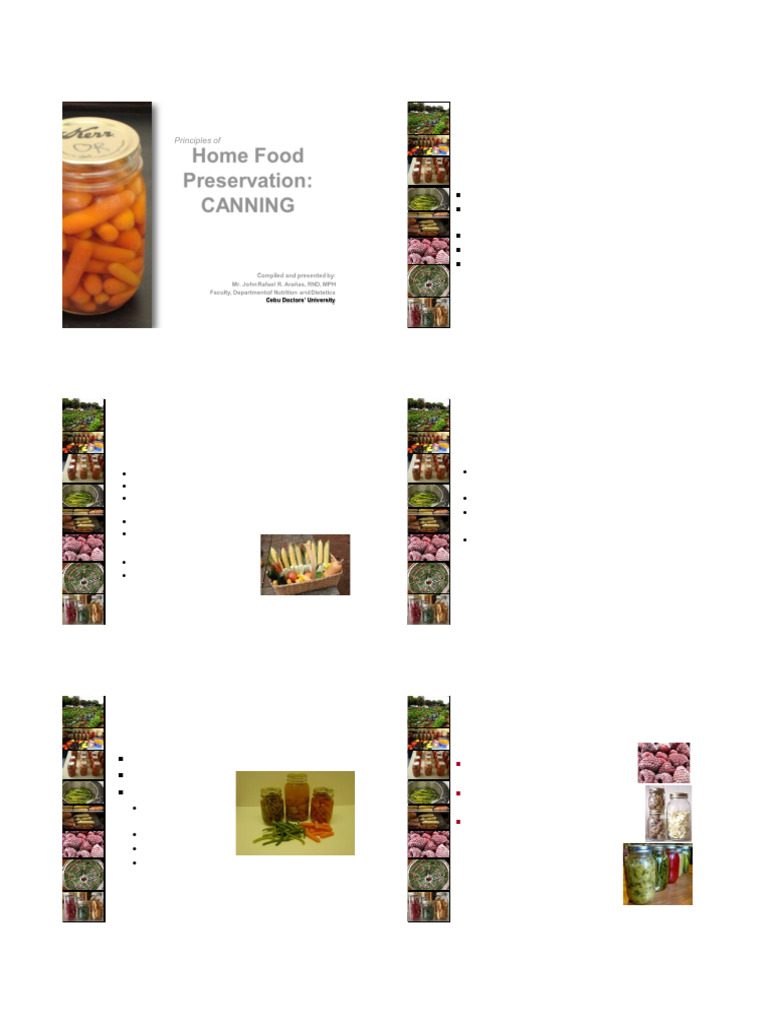 Unit 5 Canning Food Preservation | PDF | Food Preservation | Pressure ...