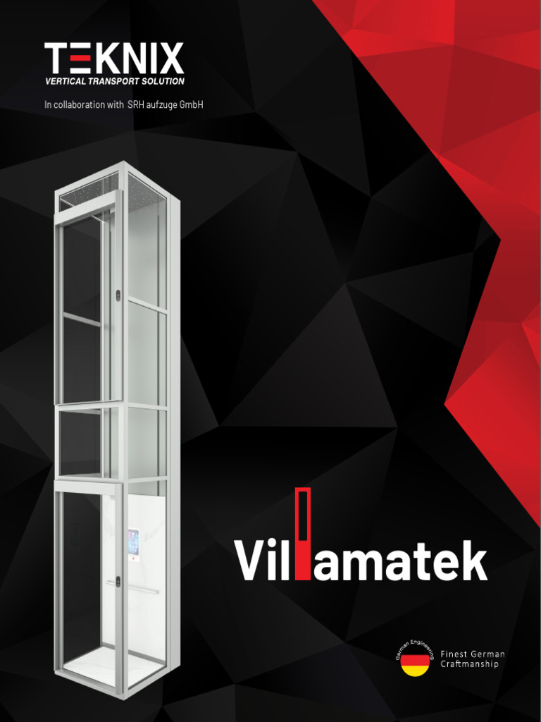 Villamatek Brochure - India - Teknix | PDF | Elevator | Brake