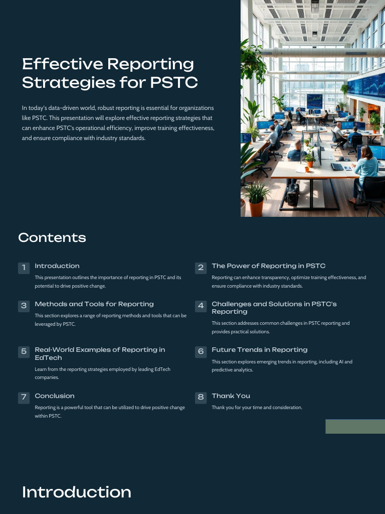 Effective Reporting Strategies For PSTC | PDF | Performance Indicator | Analytics