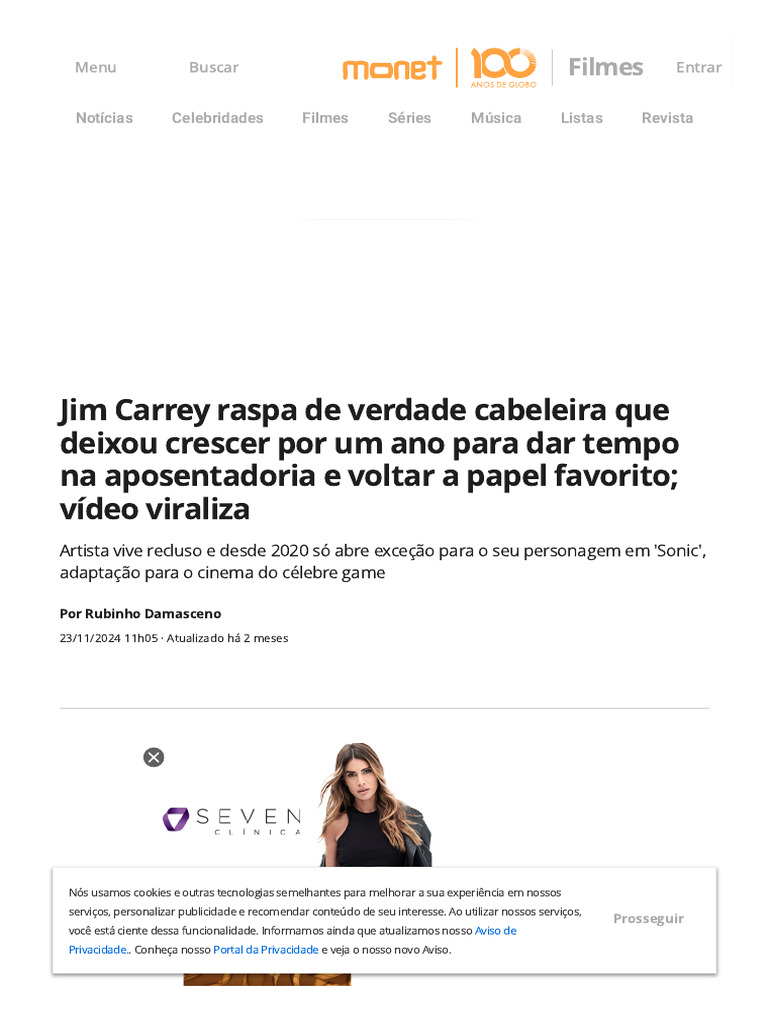 Jim Carrey Raspa de Verdade Cabeleira Que Deixou Crescer Por Um Ano ...