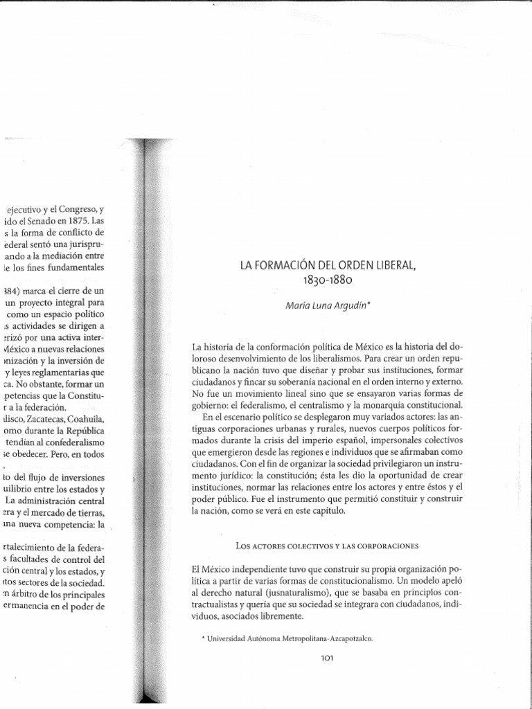 La Formación Del Orden Liberal | PDF