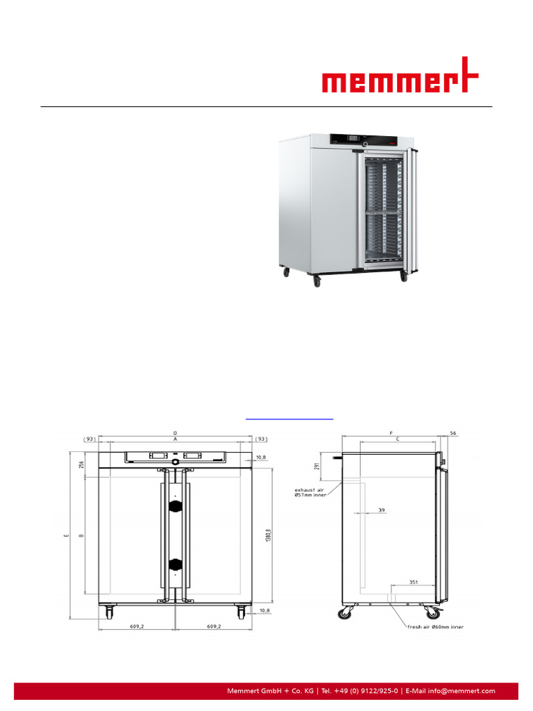 Memmert UF1060 Cleanroom Drying Oven | PDF | Temperature | Calibration