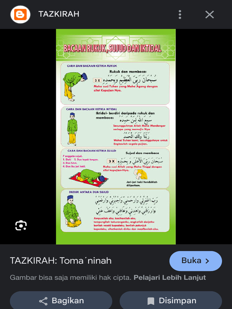 Tazkirah: Memahami Toma'ninah | PDF