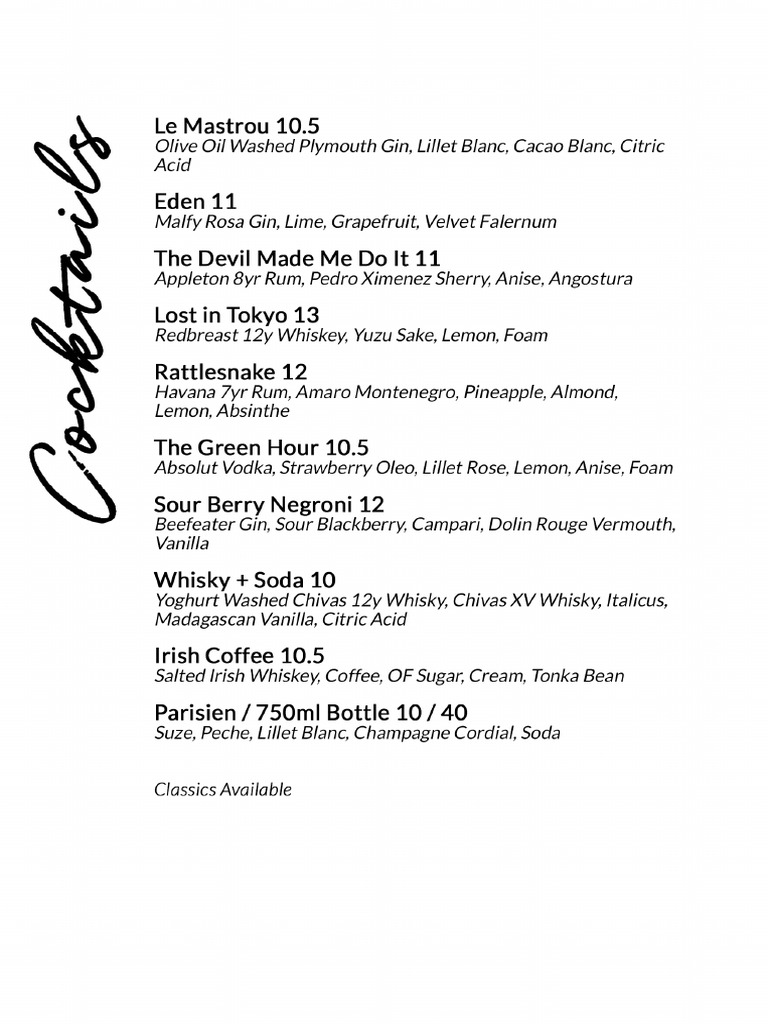 Feb Cocktail Menu 2025 (1) | PDF