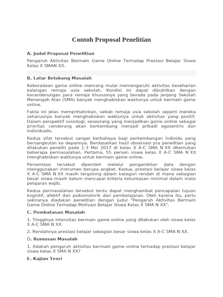 Contoh Proposal | PDF
