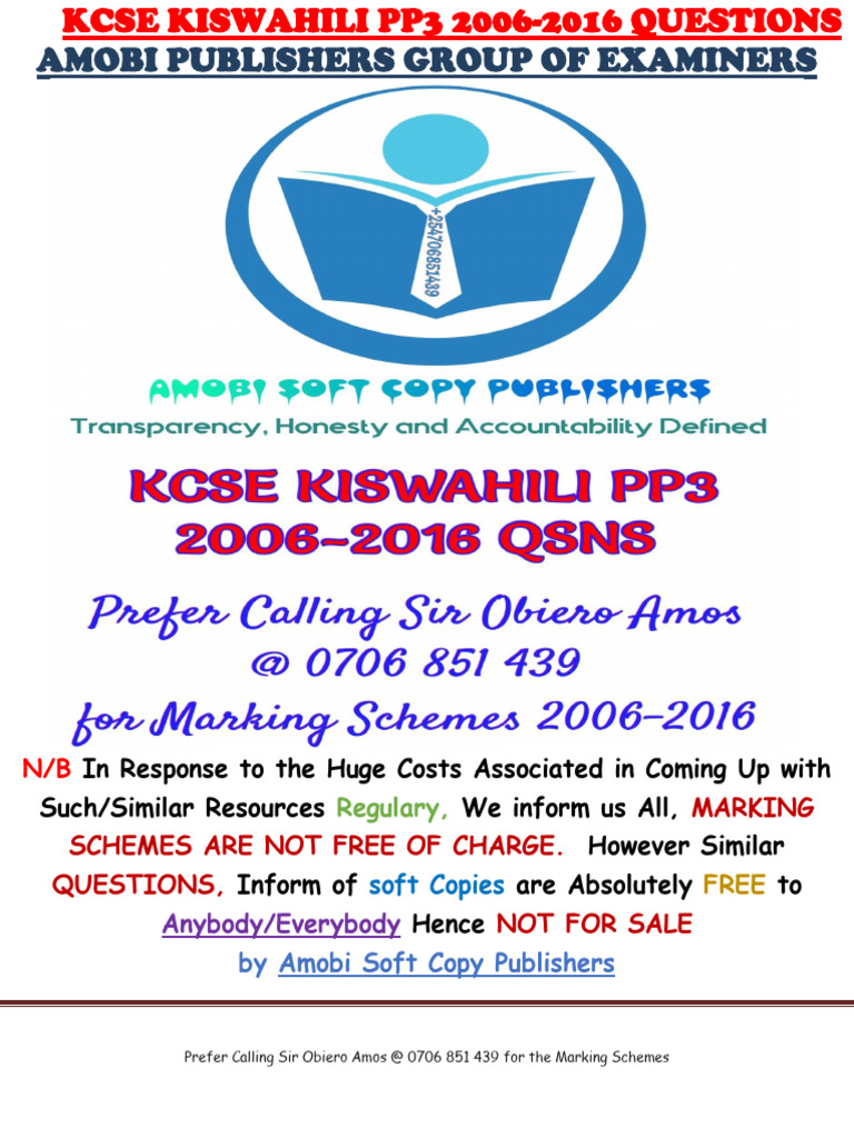 Kisw PP3 Kcse QSNS | PDF