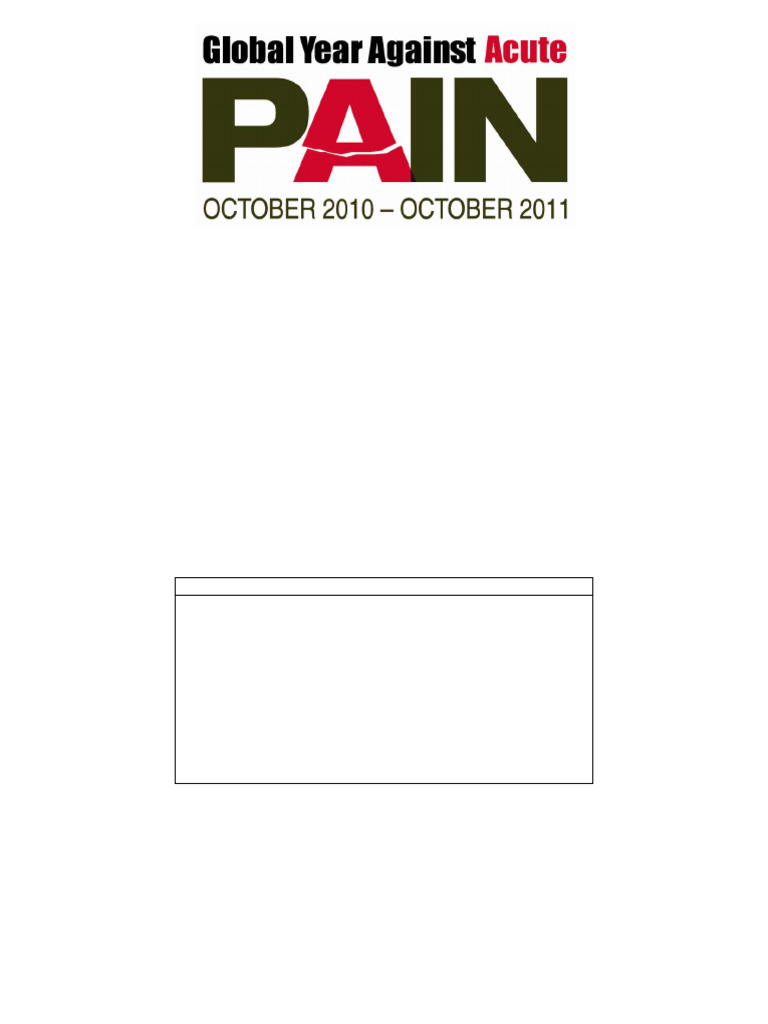 Fact Sheet | PDF | Pain Management | Pain