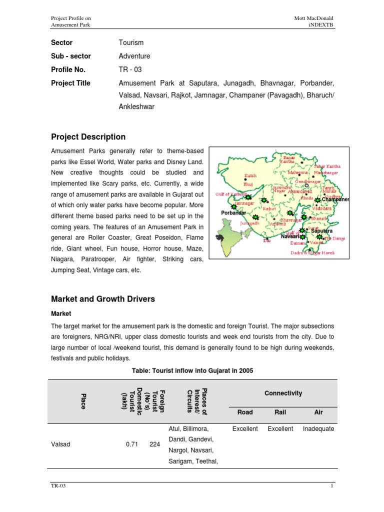 Amusement Park Development in Gujarat | PDF | Tourism | Gujarat