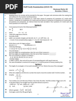Class 8 Maths Half Yearly Exam Paper | PDF