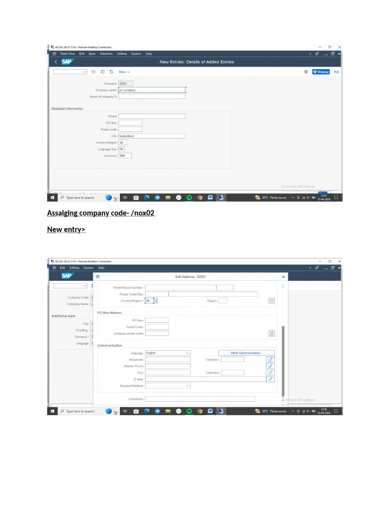Assign Company Code in SAP | PDF