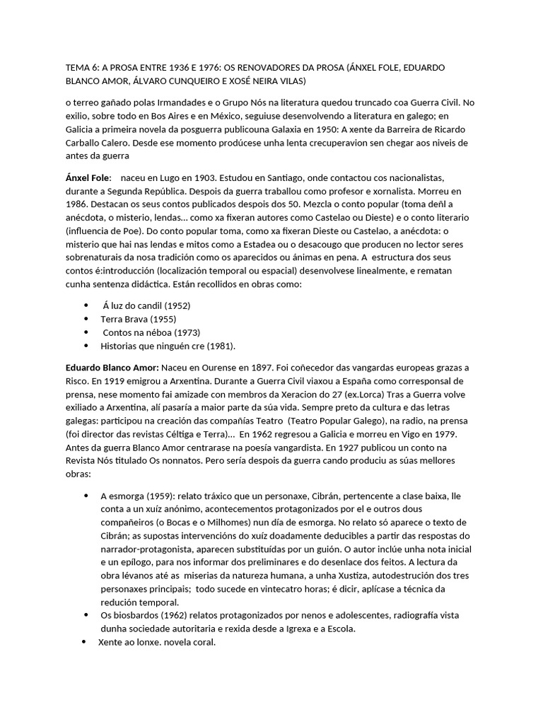 TEMA 6 Lite Brañas | PDF