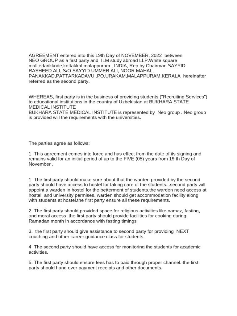 AGENT AGREEMENT 2 | PDF