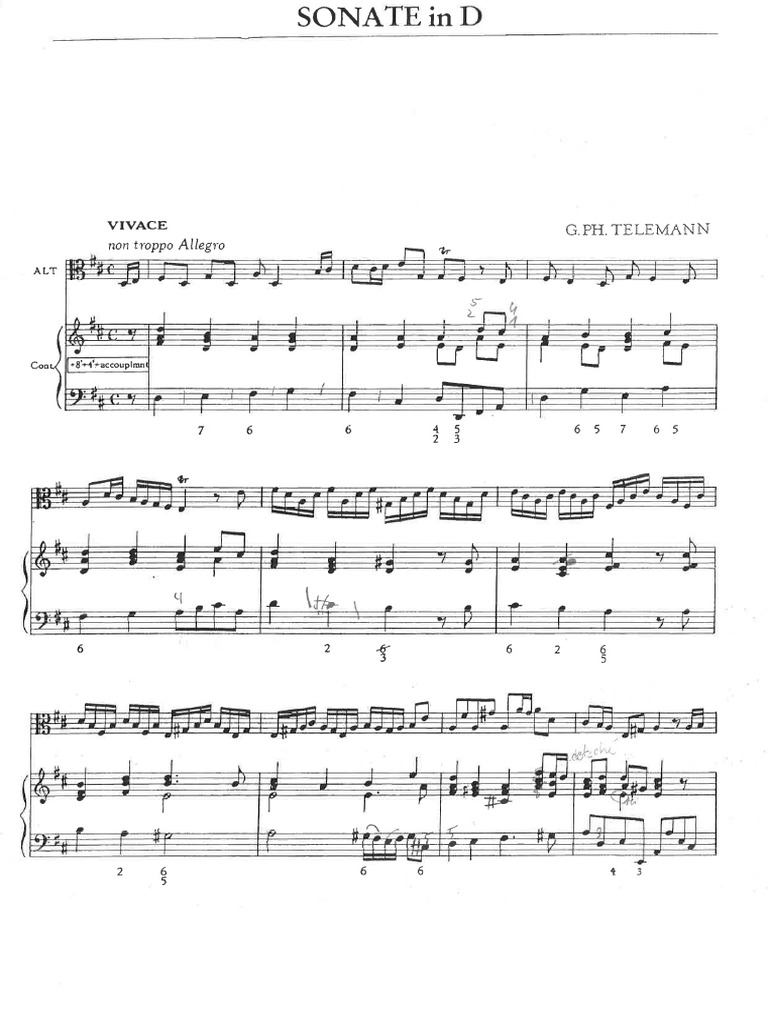Telemann_Sonata.en.Re | PDF