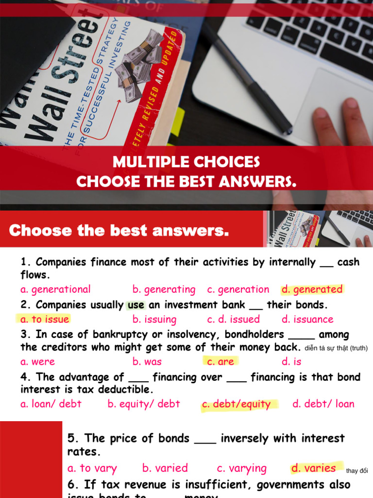 5 Bonds Multiple Choices | PDF | Bonds (Finance) | United States ...