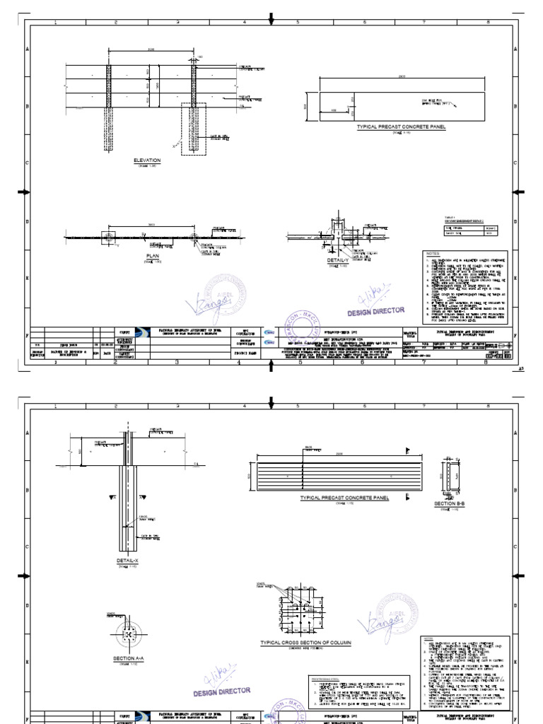 Precast Concrete Panel Detail Drawing | PDF