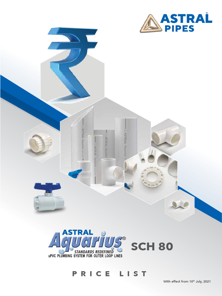 Astral Aquarious Sch80 July2021 | PDF | Pipe (Fluid Conveyance) | Plumbing