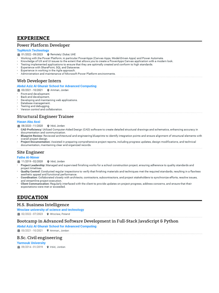 Powerapps Developer Resume | PDF | Software Development | Computer ...