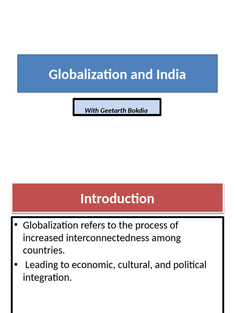 Globalisation | PDF