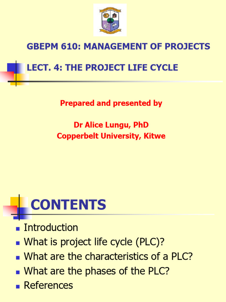 TOPIC 4 - THE PROJECT LIFE CYCLE | PDF | Project Management | Business