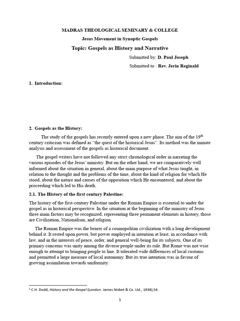 Gospels as Historical Narratives Explained | PDF | Jesus | Gospels