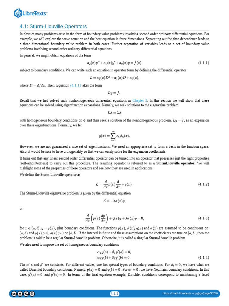 Sturm-Liouville Operators Explained | PDF | Boundary Value Problem ...