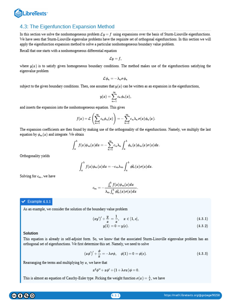 Eigenfunction Expansion Method Explained | PDF | Differential Equations ...